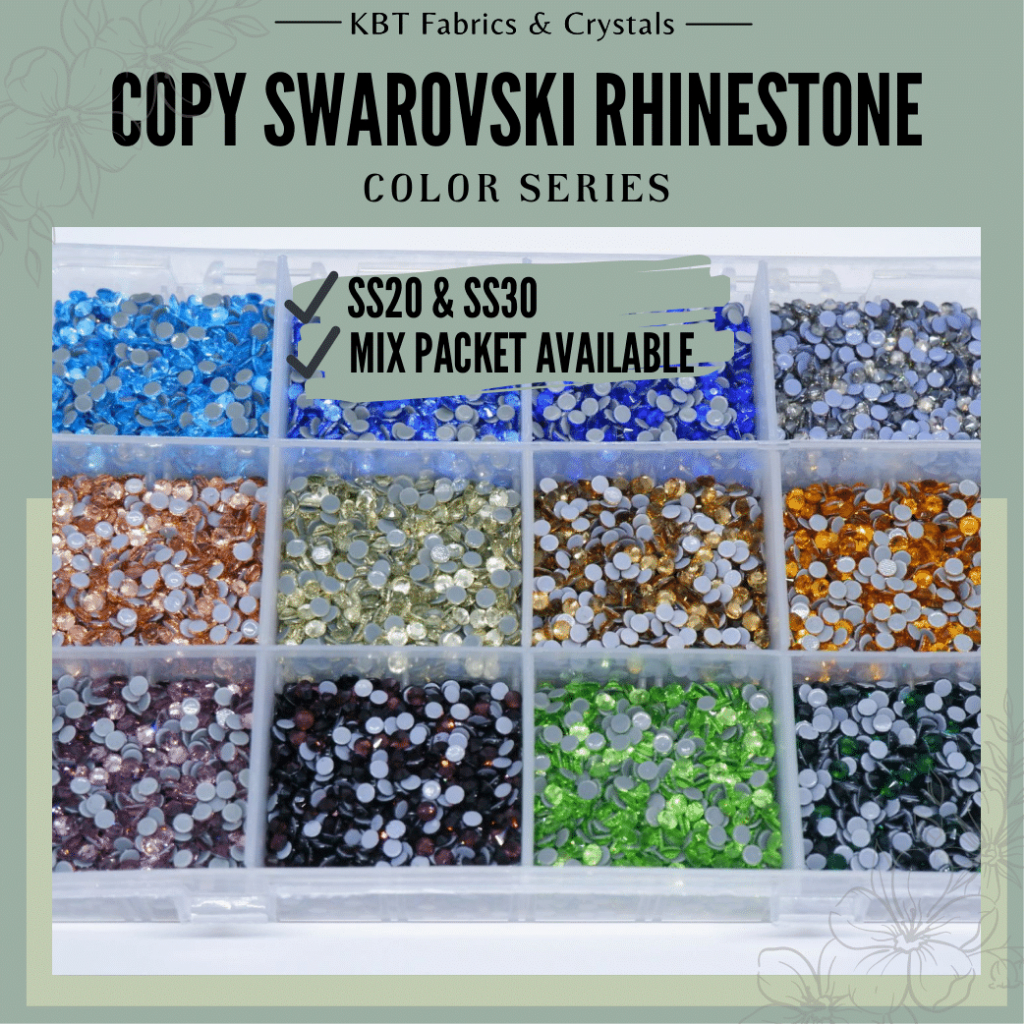 [Colors Series] SS20 SS30 SS34 Batu Copy Swarovski Hotfix Rhinestone ...