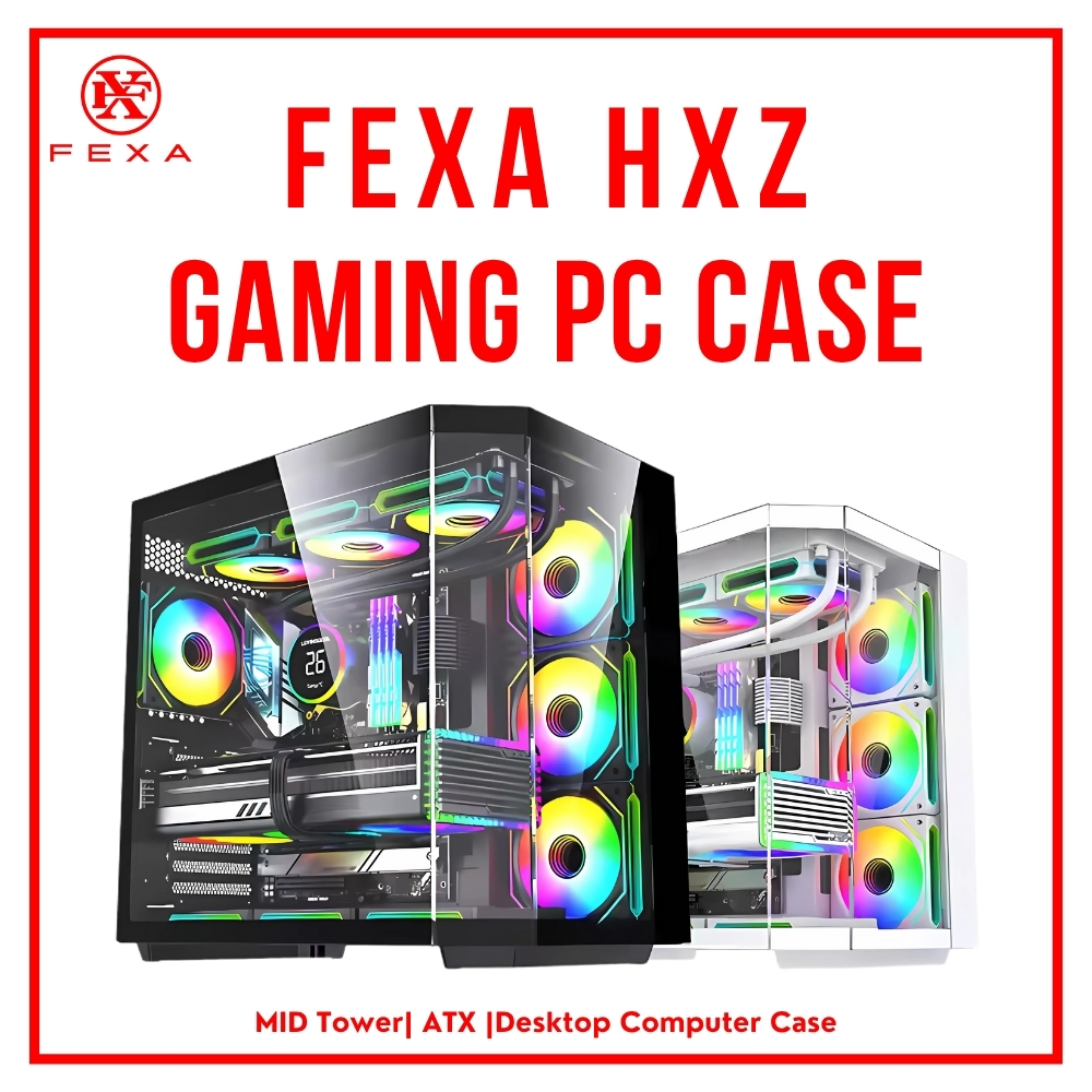 FEXA HXZ Gaming PC Case - Mid Tower ATX Desktop Case | Shopee Malaysia