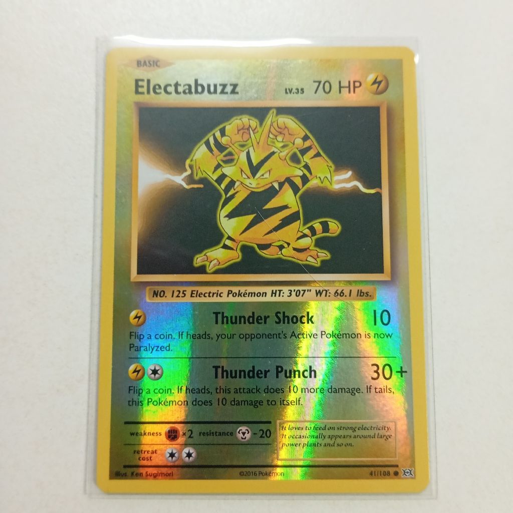 Pokemon TCG - Electabuzz - 41/108 (Reverse Holo Common) | Shopee Malaysia