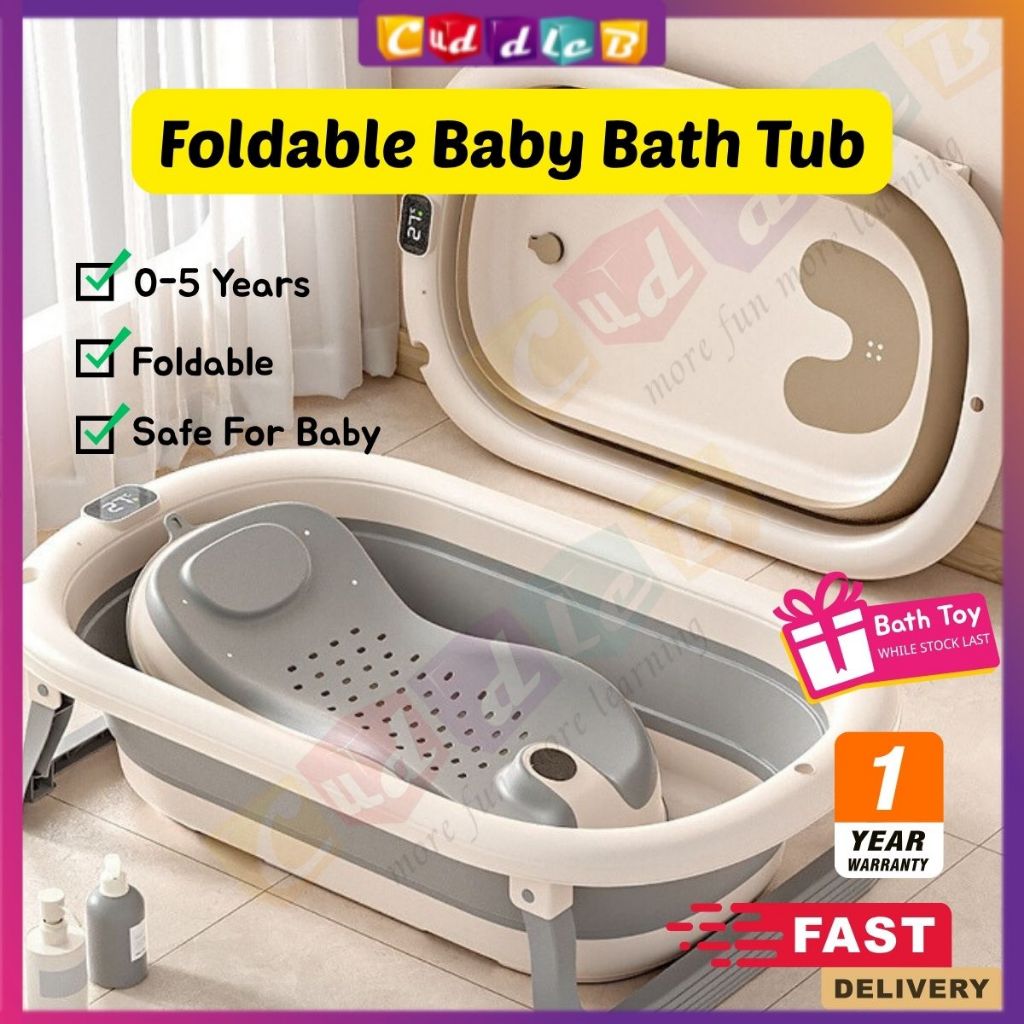 CuddleB Foldable Baby Bath Tub For Newborn Baby And Toddlers Besen ...