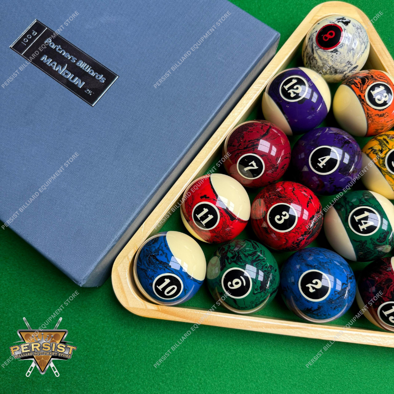 Mandun Marble Design Pool Ball Set 16PCS - Stylish Billiard Balls for ...