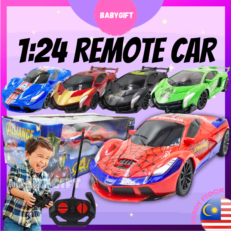 BABYGIFT Super Heroes Toy 1:24 Scale RC Remote Control Car Toys Cars ...
