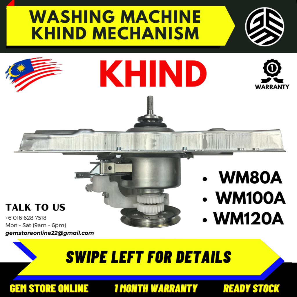 WM80 / WM100A / WM120A KHIND Washing Machine Mechanism / Gearbox Mesin ...