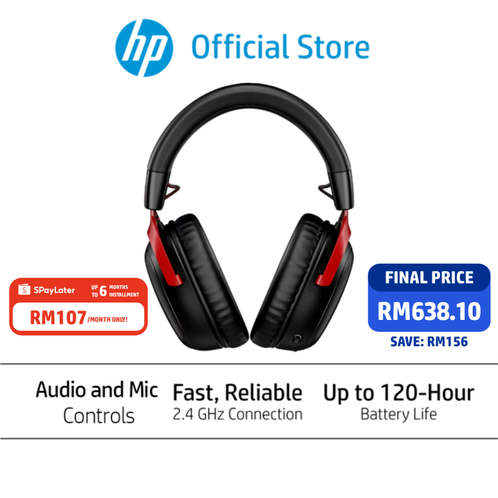 HyperX Cloud III Wireless - Gaming Headset Red - DTS Headphone:X ...