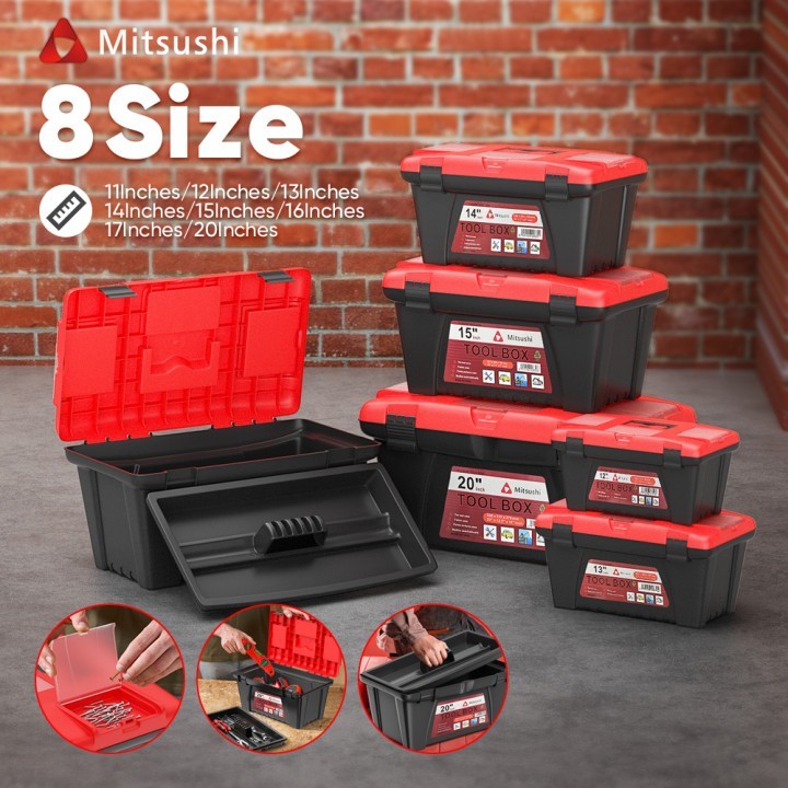 Mitushi Kotak Mancing Plastic Toolbox Storage Tool Box PVC Spanar Organizer Fishing Box with ...