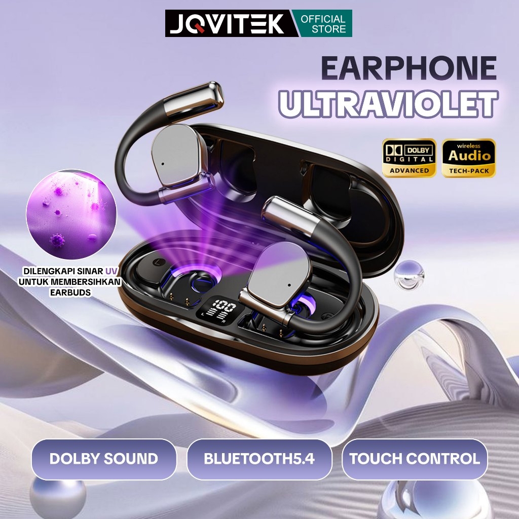 JQVTEK Earhook Fon Telinga Wayarles Bluetooth Fon Kepala Sukan ...