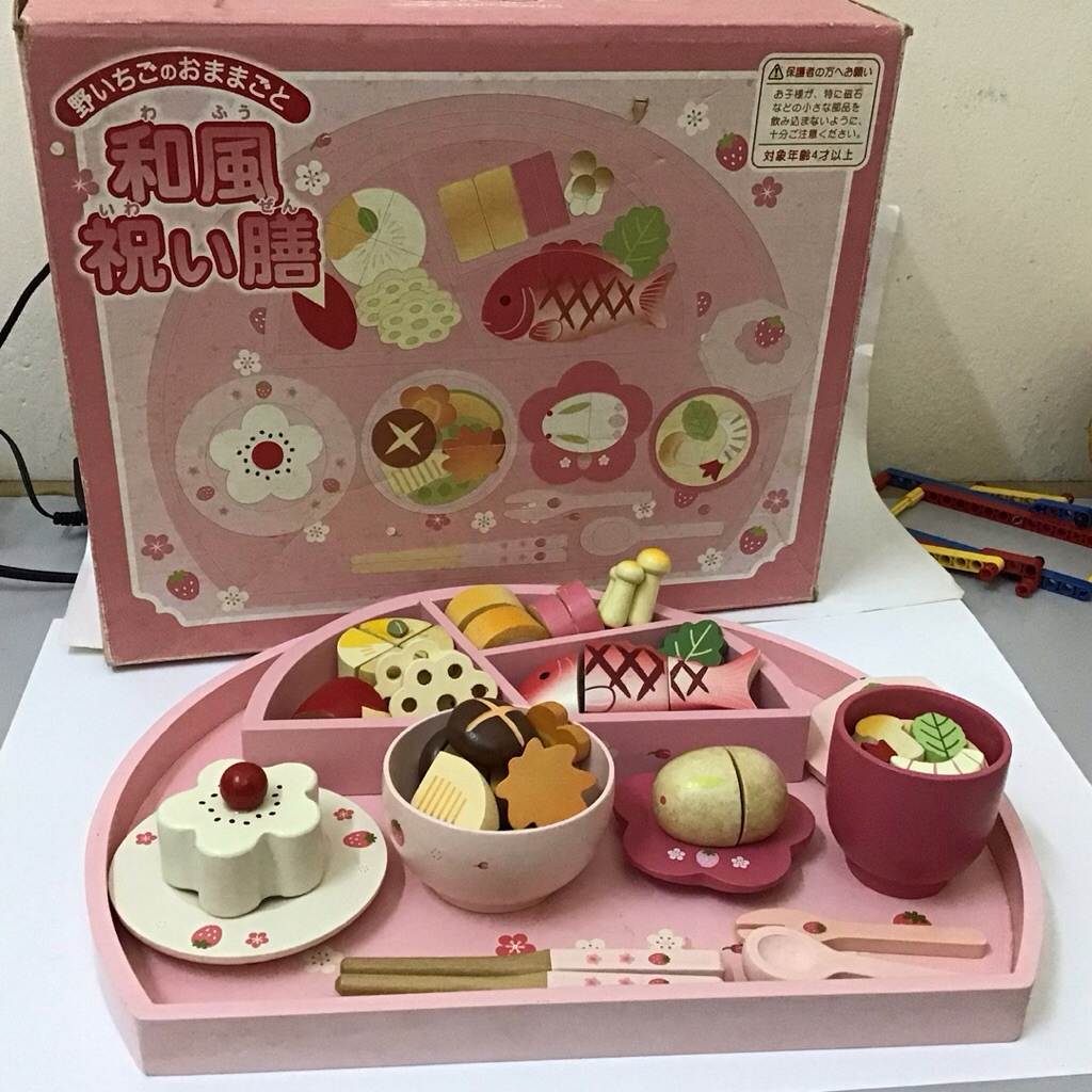 original Japan Mother Garden wooden toy Japanese Dinner Set | Shopee ...