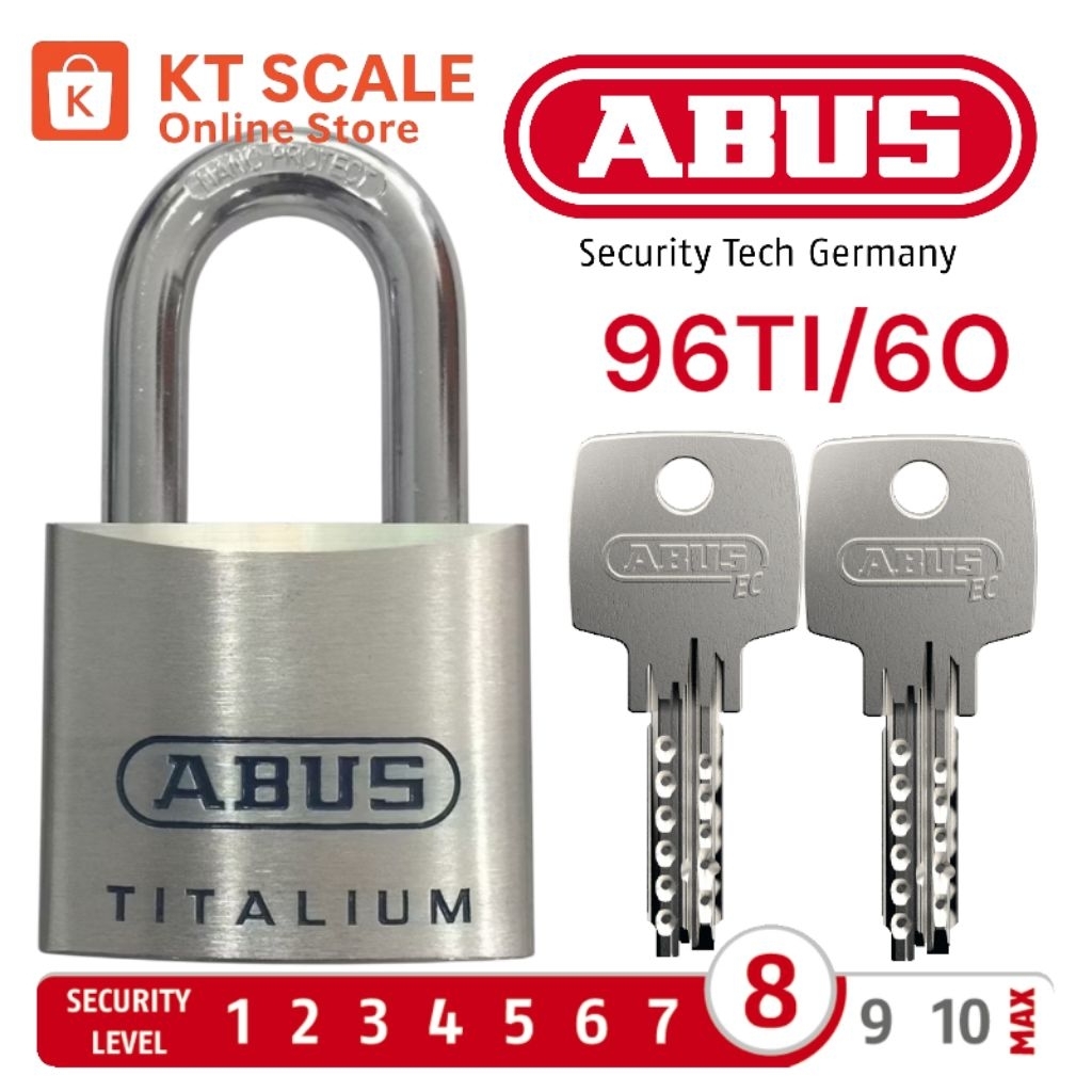 (ORIGINAL)ABUS TITALIUM ANTICUT PADLOCK 96TI 60MM | Shopee Malaysia