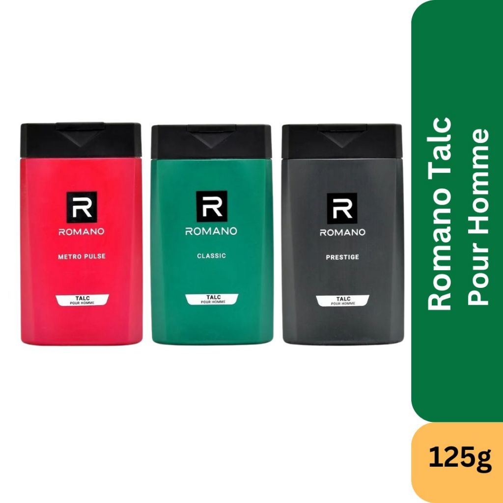 Romano Perfume Talcum Powder (125g) - (Classic / Prestige / Metro Pulse ...