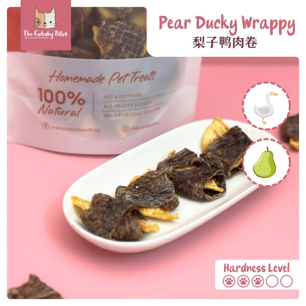 【THE FURBABY BITES】Pear Ducky Wrappy 鸭肉卷 / Homemade Dehydrated Pet Food ...