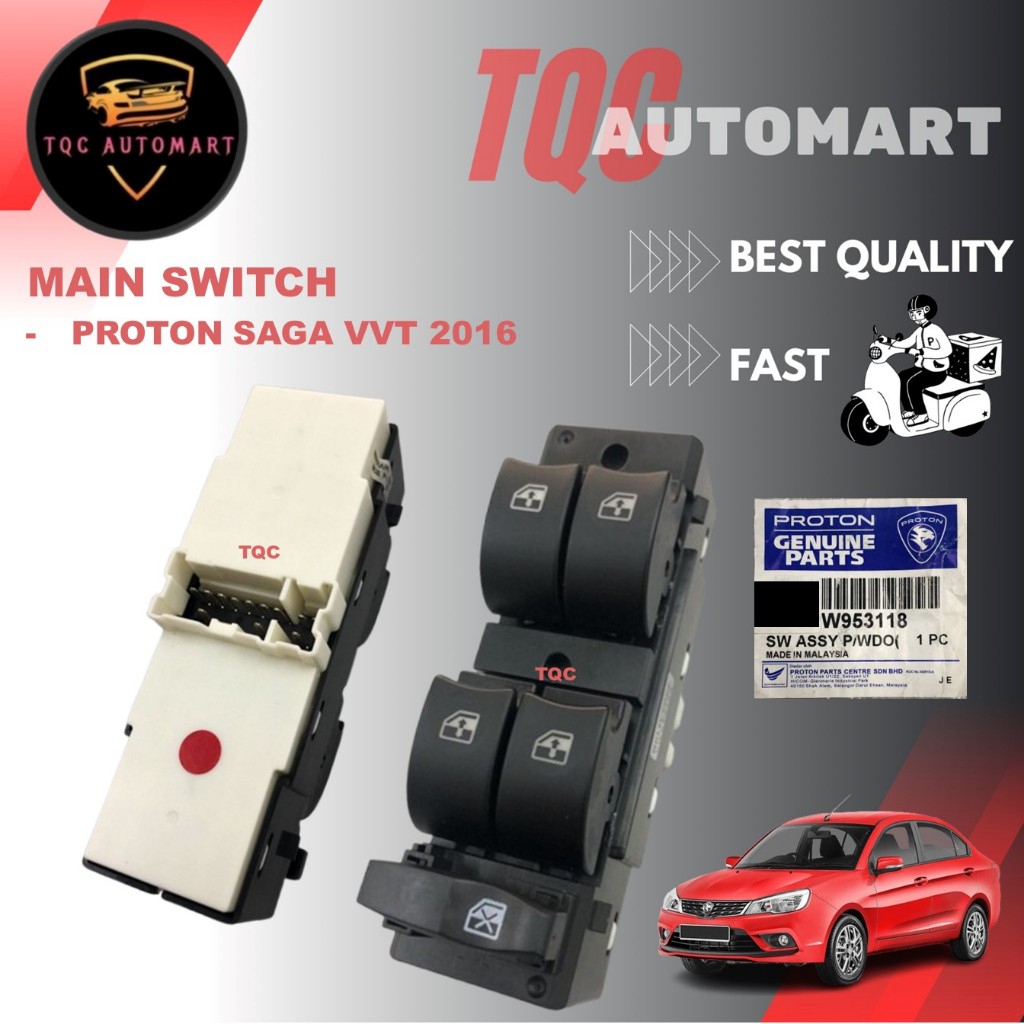 ORIGINAL PROTON NEW SAGA VVT 2016 MAIN SWITCH POWER WINDOW AUTO UP DOWN ...