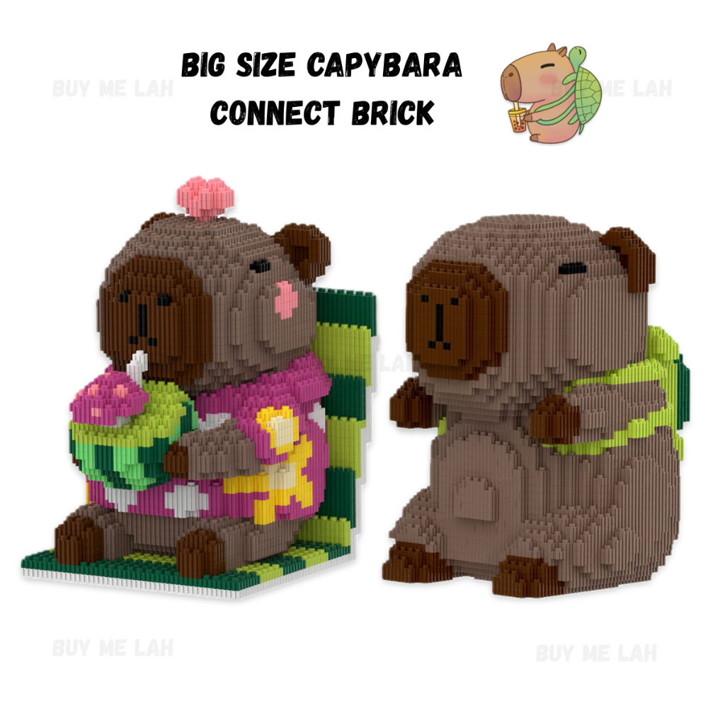 Big Size Capybara Coconut Brick Turtle Capybara Brick Block Building ...