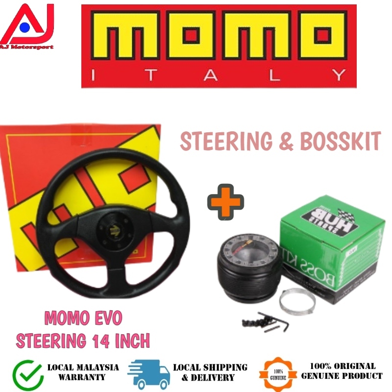 Steering Momo Evo 3 14'' INCH WHEEL CAR UNVERSAL | Shopee Malaysia