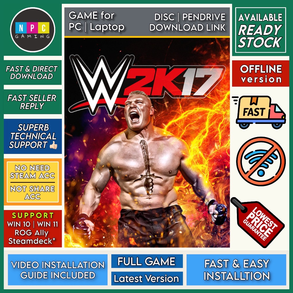 [PC Game] WWE 2K17 Deluxe Edition - Offline [Disc | Pendrive | Download ...