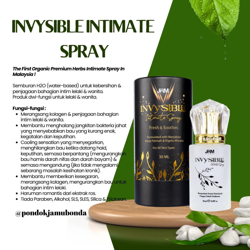 JRM HOLISTIK : Invysible Intimate Spray | Shopee Malaysia