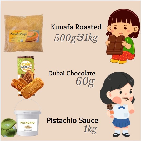 Must-Try Pistachio Sauce / Roasted Kunafa / Lotus Dubai Chocolate (60g ...