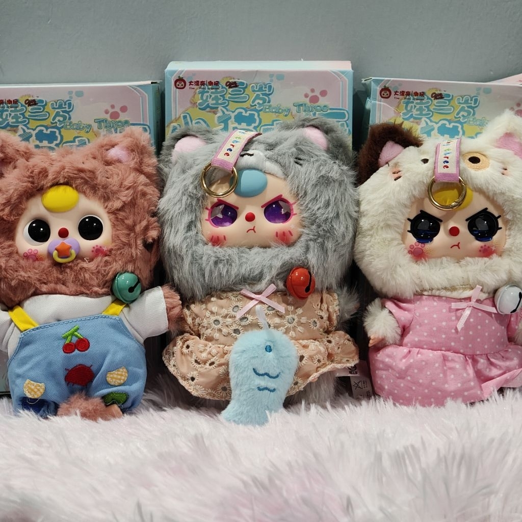 (Confirmed Box-My) Baby Three Cat Wardrobe Plush Blind Box | Shopee ...