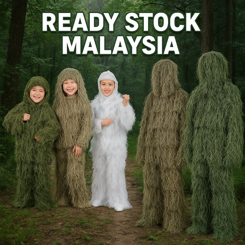 (Ready Stock) Kids 3D Camouflage Ghillie Suit – Hunting Camo Jungle ...