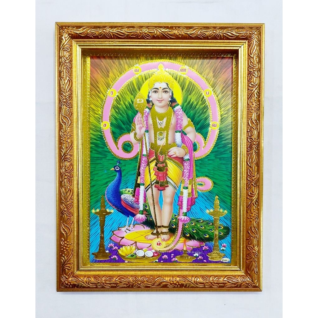 Murugan Photo Frame with Glass Murugan Valli Thevanai Photo Frame ...