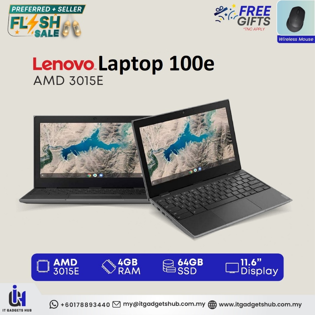 Best Student Laptops | Lenovo laptop 100E AMD 3015E / HP Chromebook 11 G8 Celeron | 4GB Ram 32GB ...