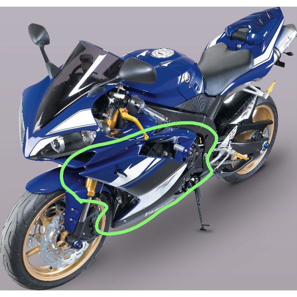 Yamaha R1 2007 2007 4C8 fairing Kiri / coverset LH side, genuine Yamaha ...