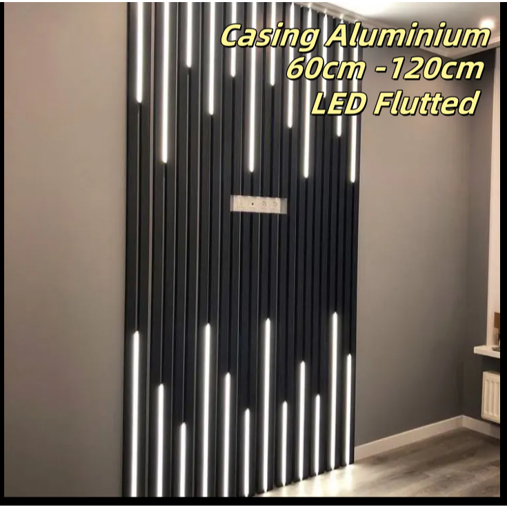 Aluminium LED Lamp Stripe with Ending plug Wall Flutted Panel Lighting ...