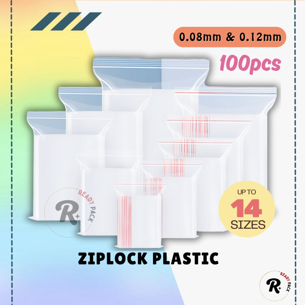 Zip Lock Plastic Bag Food Plastic Bag Self Seal Kitchen Storage Zipper ...