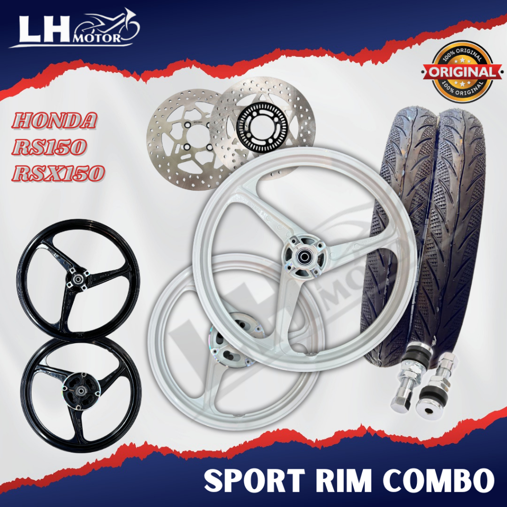 RS150 RSX150 SPORTRIM 3BATANG COMBO SET RIM TYRE DISC ABS TUBEHEAD ...