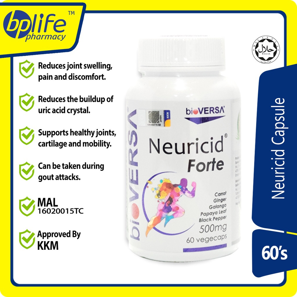 Bioversa Neuricid 500mg Capsule-60s | Shopee Malaysia
