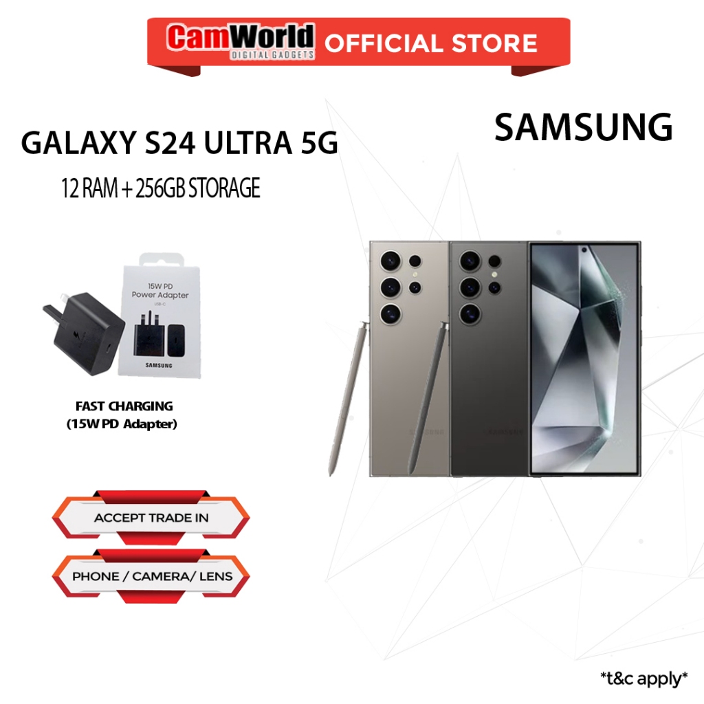 SAMSUNG S24 Ultra (SM-S928) (12GB+256GB) With 15W Adapter ONLY | Shopee ...