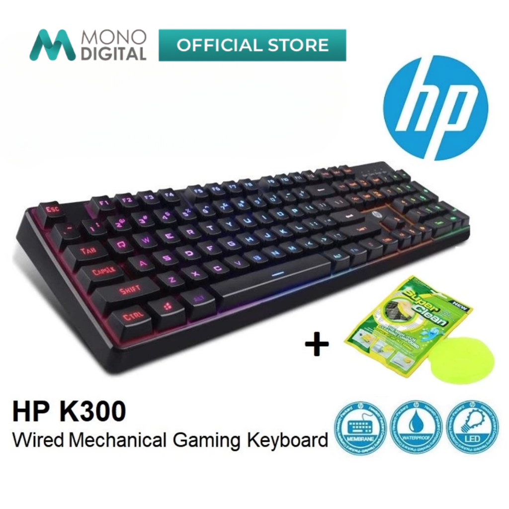 HP K300 (104 KEYS) / K300 2024 (98 KEYS) WIRED USB MECHANICAL GAMING ...