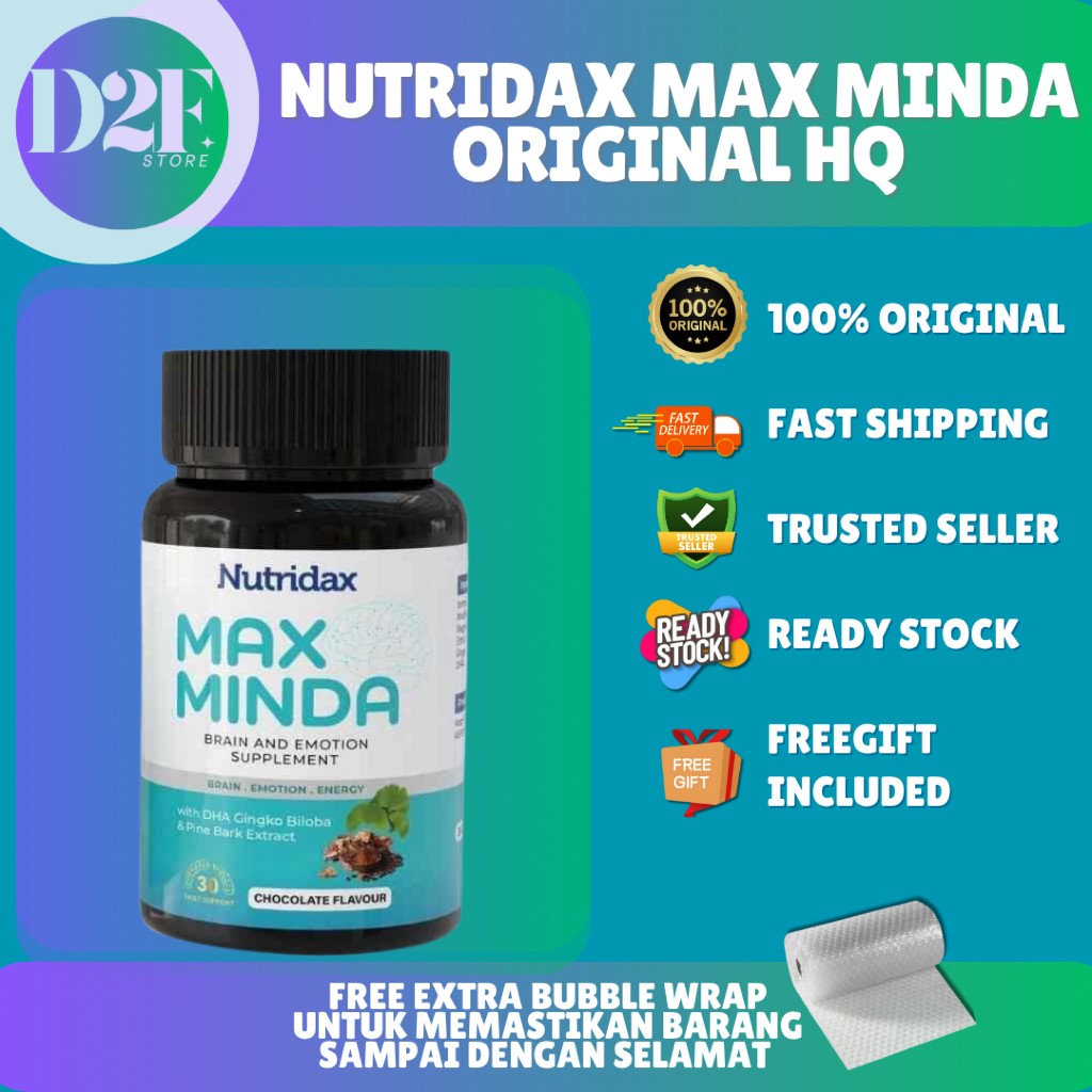 (ORIGINAL HQ) NUTRIDAX MAX FOCUS MAX MINDA BRAIN AND EMOTION SUPPLEMENT ORIGINAL HQ CHOCOLATE ...