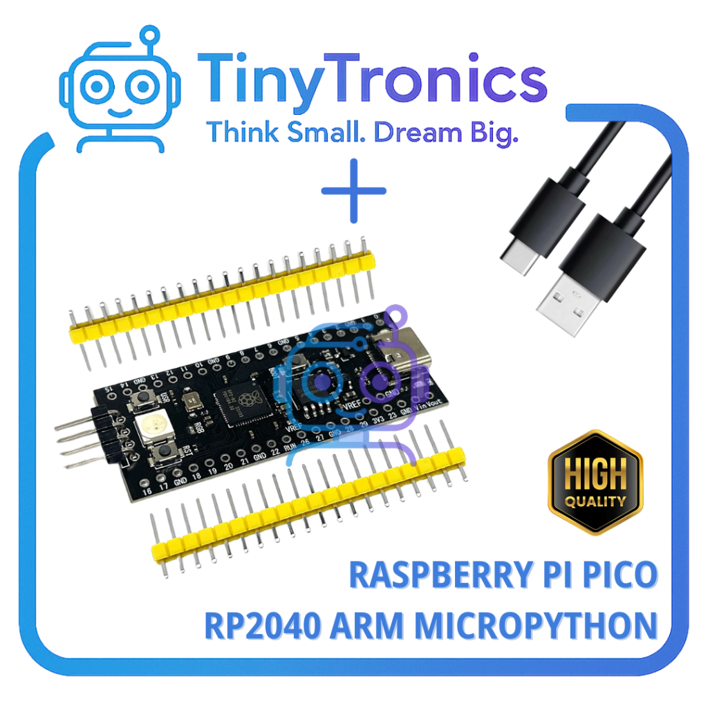 Raspberry Pi Pico RP2040 ARM Microcontroller Board dengan MicroPython & Kabel Type-C | Shopee ...