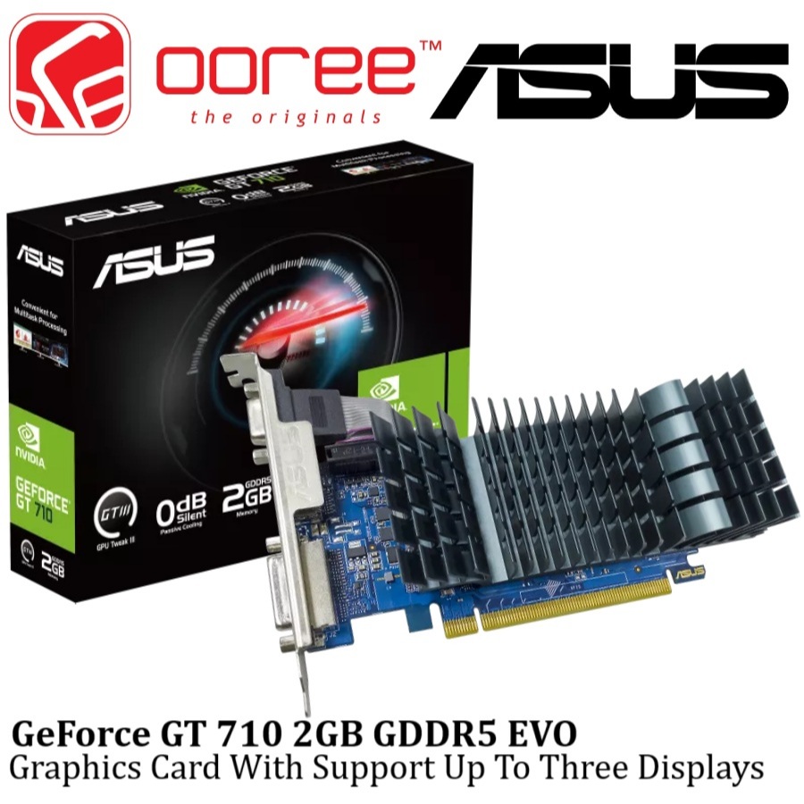 ASUS GEFORCE GT 710 2GB GDDR5 EVO 64BIT GRAPHICS CARD WITH GPU TWEAK ...