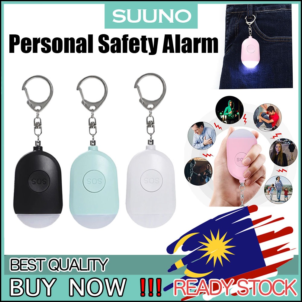 Personal Alarm Self Defense Alarm Keychain Emergency LED Flashlight USB ...