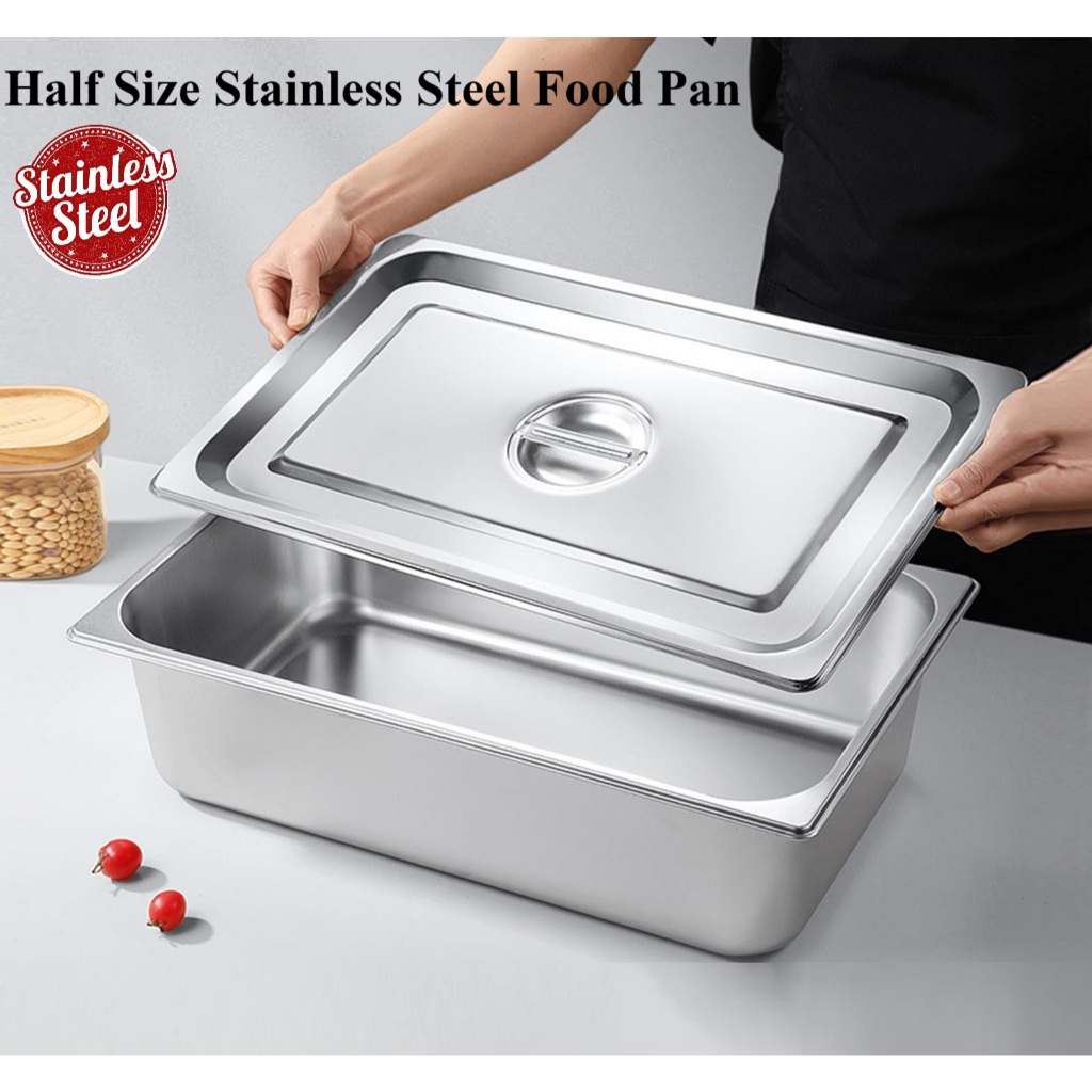 Half Size Food Pan Only / Stainless Steel Tray / Buffet / Bekas Makanan ...