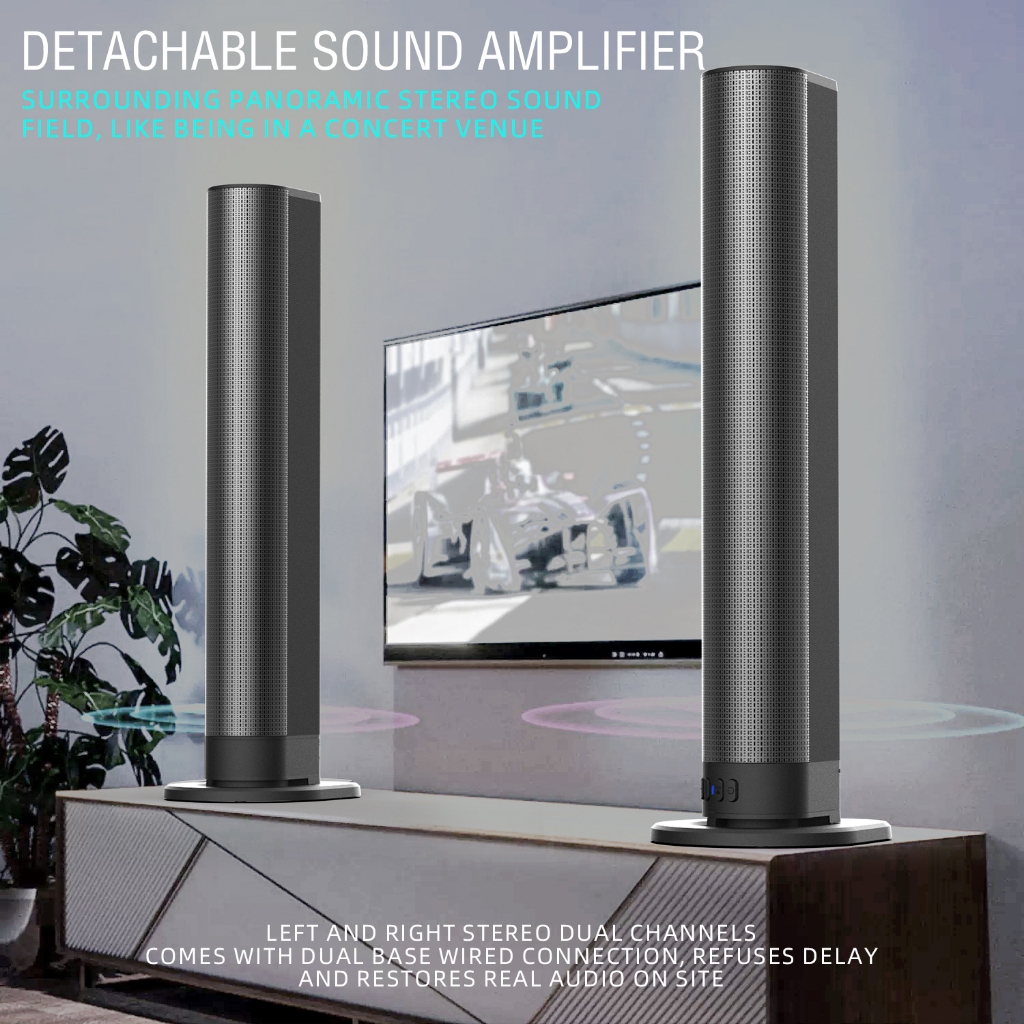 Integrated/Split 5.3 Bluetooth speaker home theater TV soundbar with ...