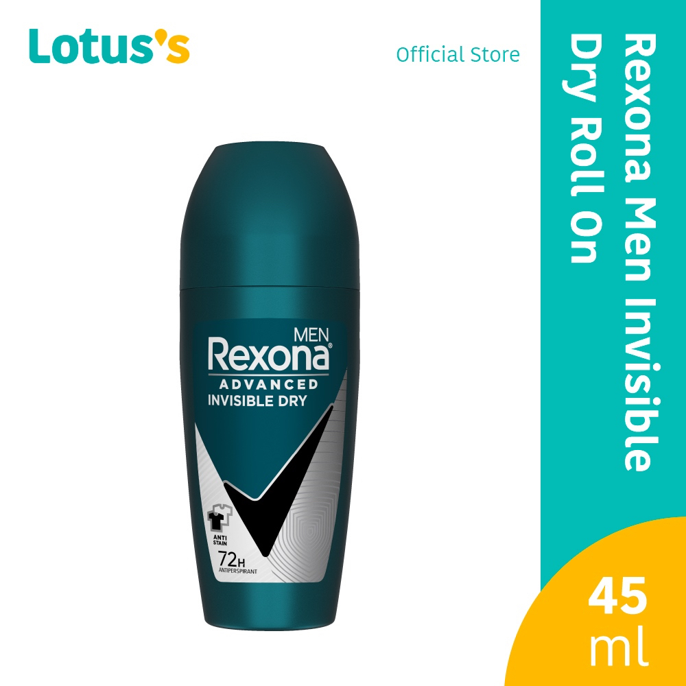 Rexona Men Invisible Dry Deodorant Roll On 45ML | Shopee Malaysia