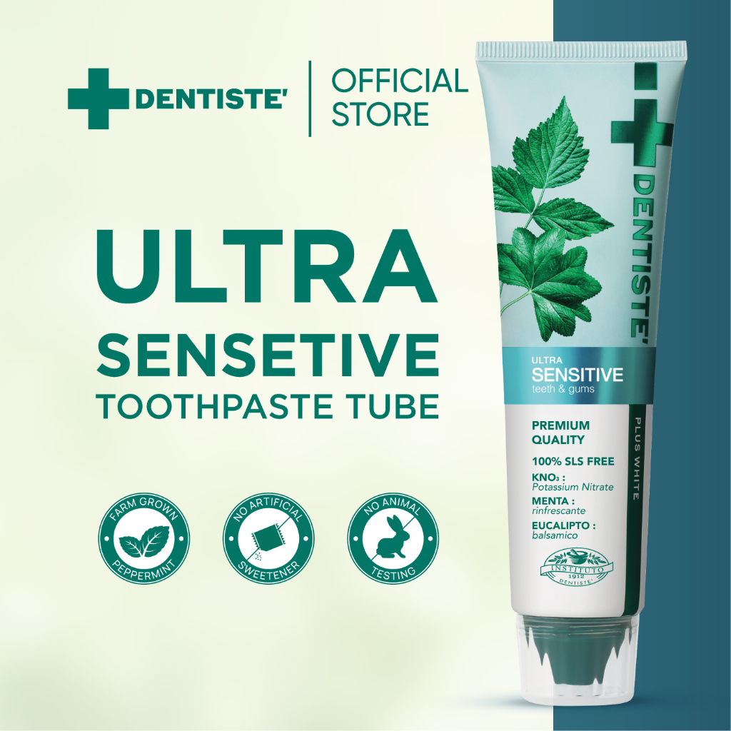 +𝗗𝗘𝗡𝗧𝗜𝗦𝗧𝗘' Plus White Ultra Sensitive Toothpaste Tube 100g | Shopee ...