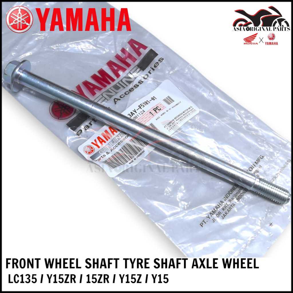 100%ORIGINAL HONG LEONG YAMAHA LC135 Y15ZR Y15 FRONT WHEEL SHAFT SET ...
