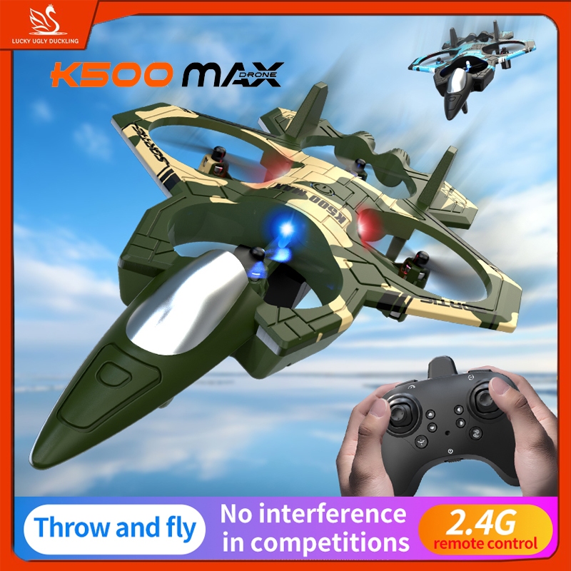 K500Max Fighter Jet Quadcopter Drone Stunt Light RC Airplane Four ...