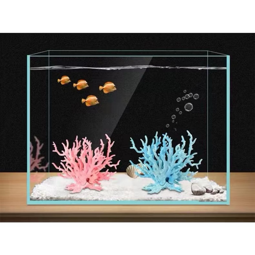Aquarium Decoration Coral Fish Tank Mini Fake Coral Akuarium Hiasan ...