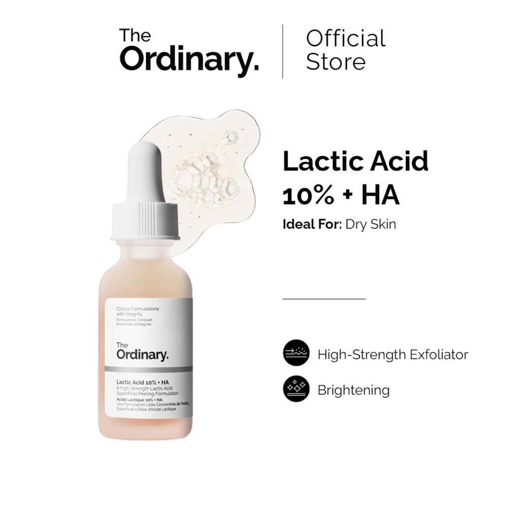 The Ordinary Lactic Acid 10% + HA - 30mL | Exfoliating Serum, Smooth ...