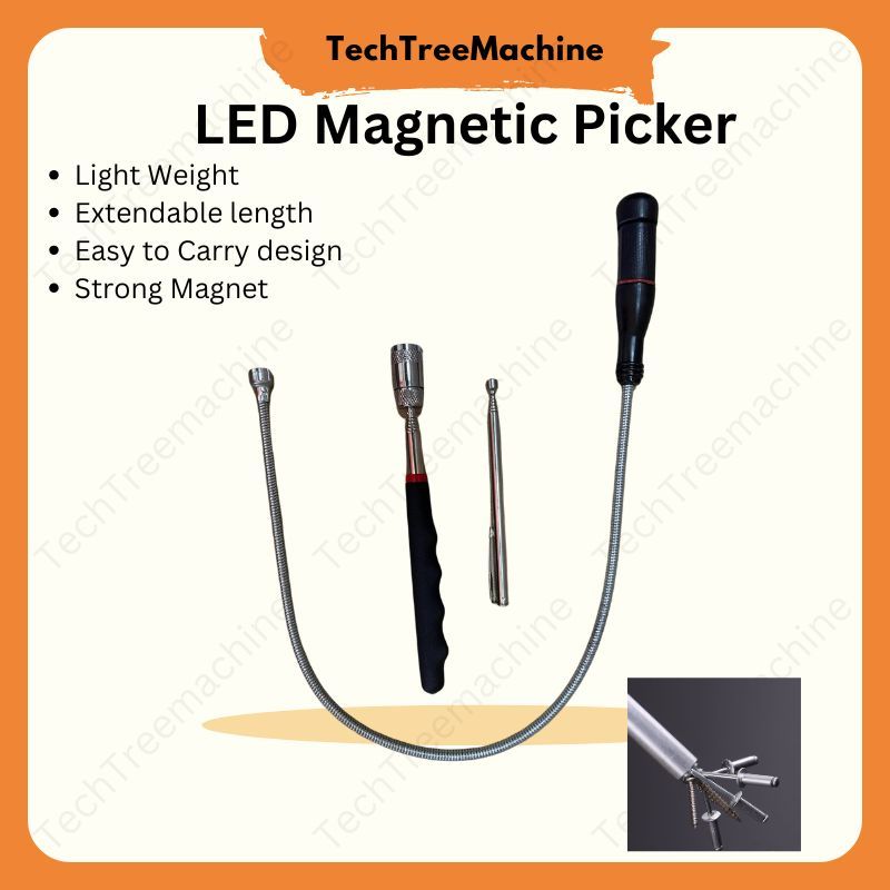 Magnetic LED Picker – Flexible Telescopic Tool with Strong Magnet ...