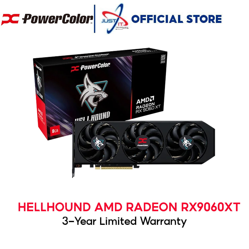 POWERCOLOR AMD Radeon RX 9060 XT HELLHOUND 8GB / 16GB GDDR6 GRAPHICS ...