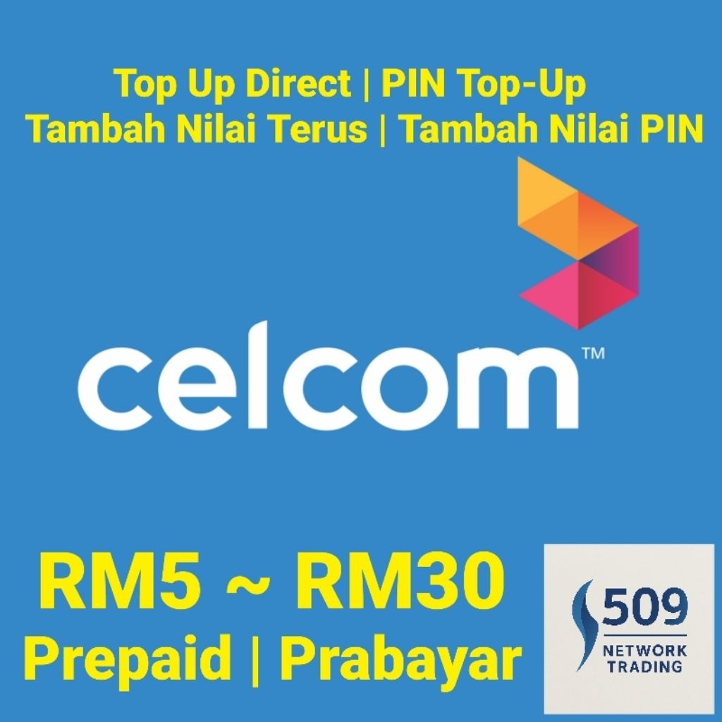 Celcom Prepaid Top Up Blue Edition | Celcom Tambah Nilai Prabayar Edisi ...