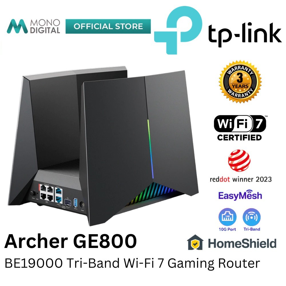TP-LINK ARCHER GE800 BE19000 / ARCHER GE550 BE9300 TRI-BAND WI-FI 7 ...