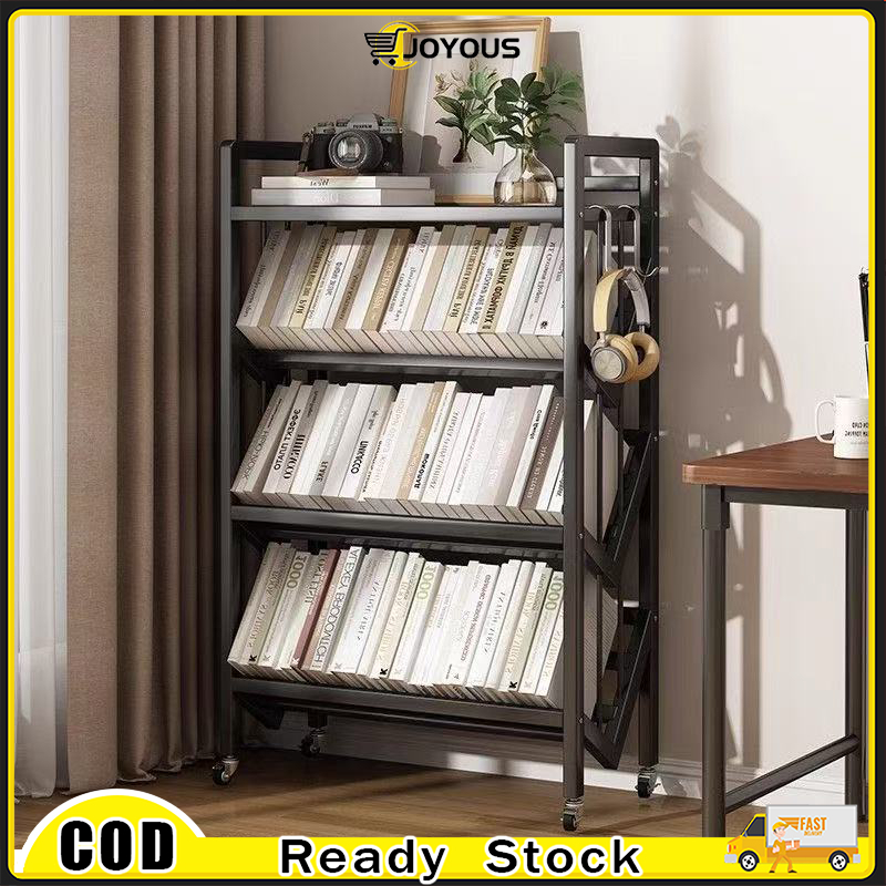 Bookshelf Almari Buku Steel Metal Book Rack Rak Buku Besi 2/3/4/5Tier ...