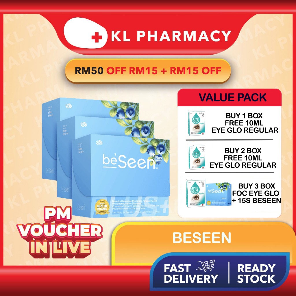 (BUY 3 BOX FOC 15S + EYE GLO REGULAR) Beseen Plus Eyecare Brain Booster ...