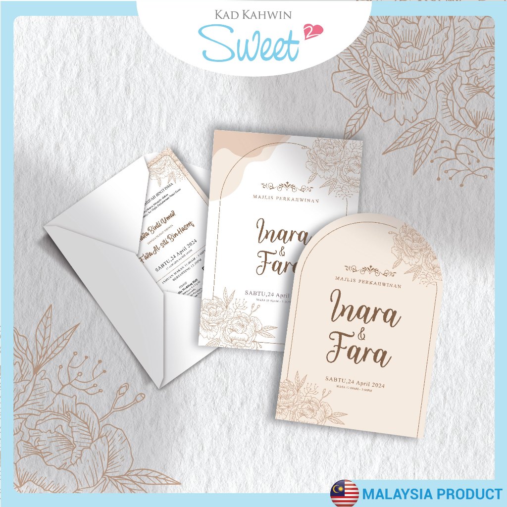 SWEET Kad Kahwin 2025/Wedding Kad/Kartu/Wedding Card/Kartu Undangan ...